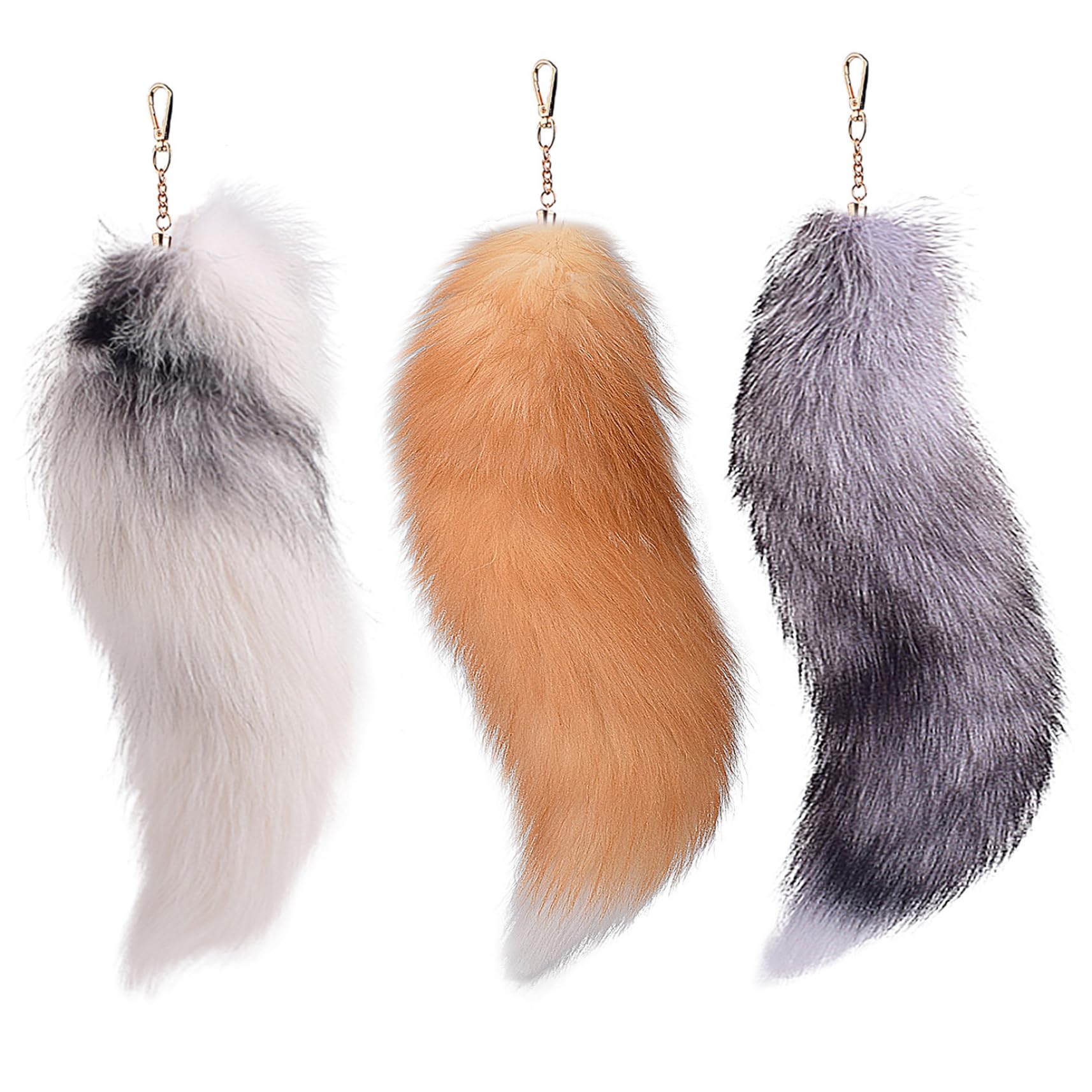 Amazon.com: Veesper 3 Pcs Therian Fox Tail, 15.8 Inch Long Therian Fox ...