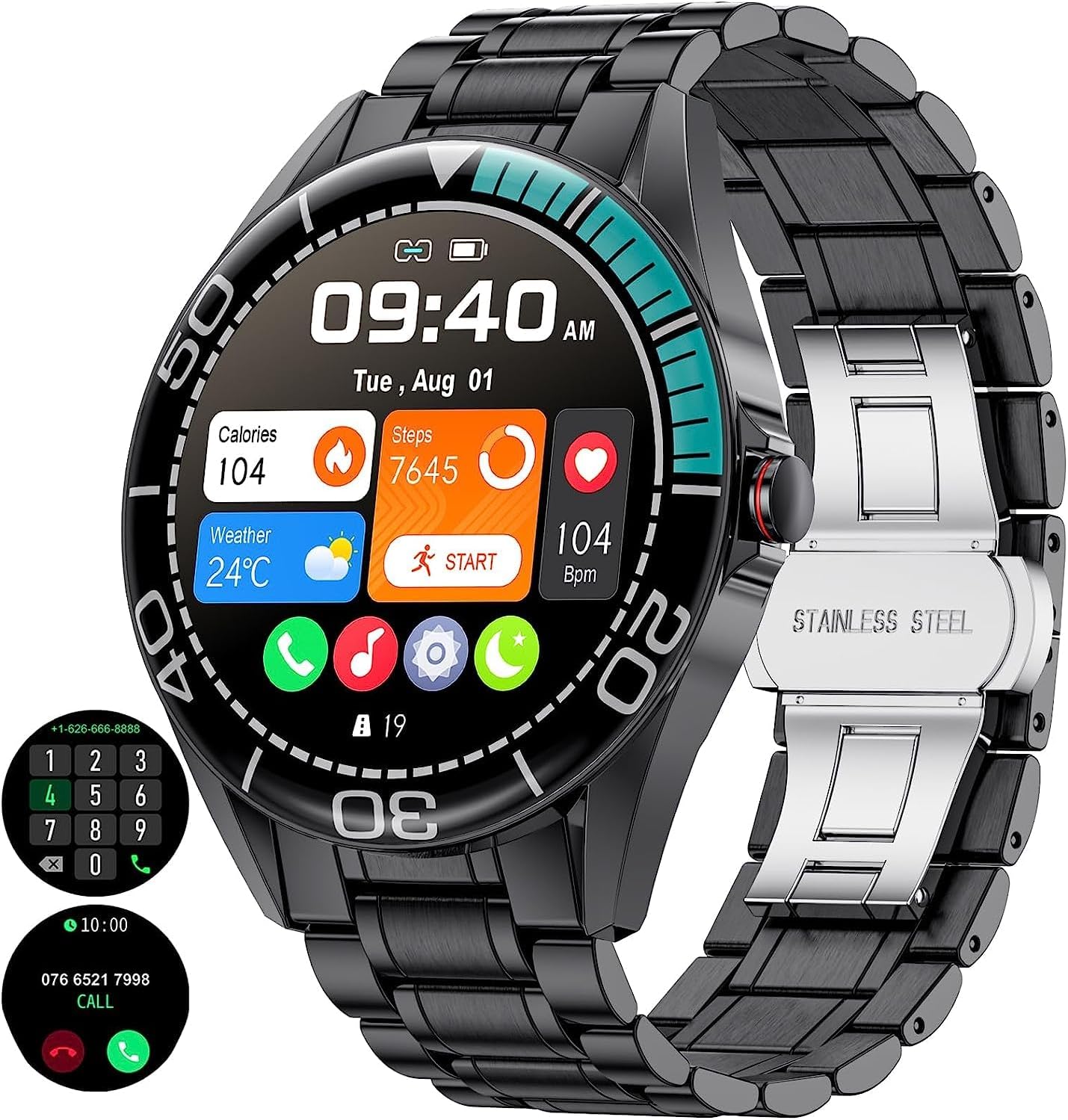 GaWear Smartwatch Damen, 1.43" AMOLED mit Telefonfunktion, IP68 ...