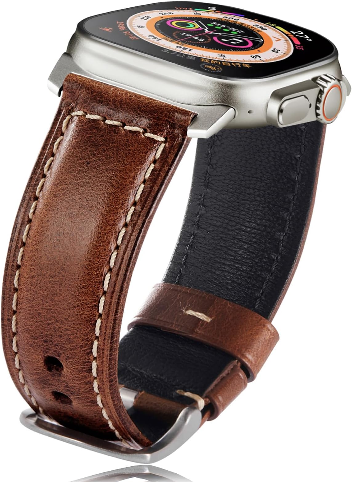 Amazon.com: VSANT Vintage Leather Band Compatible with Apple Watch ...