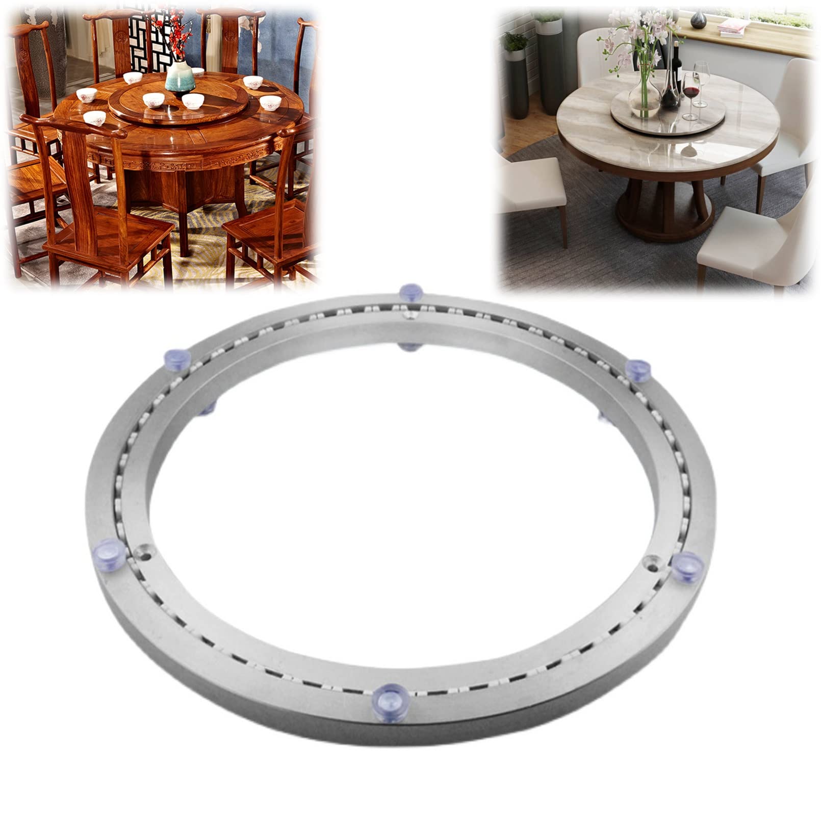 Buy 8 Inch Aluminum Lazy Susan Turntable Ring, 12 Inch Heavy Duty Steel ...