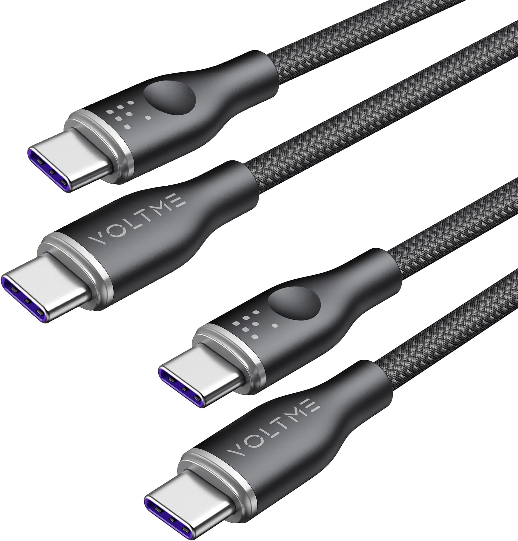 Amazon.com: VOLTME USB C Cable (3.3ft 100W, 2-Pack), Premium Nylon USB ...
