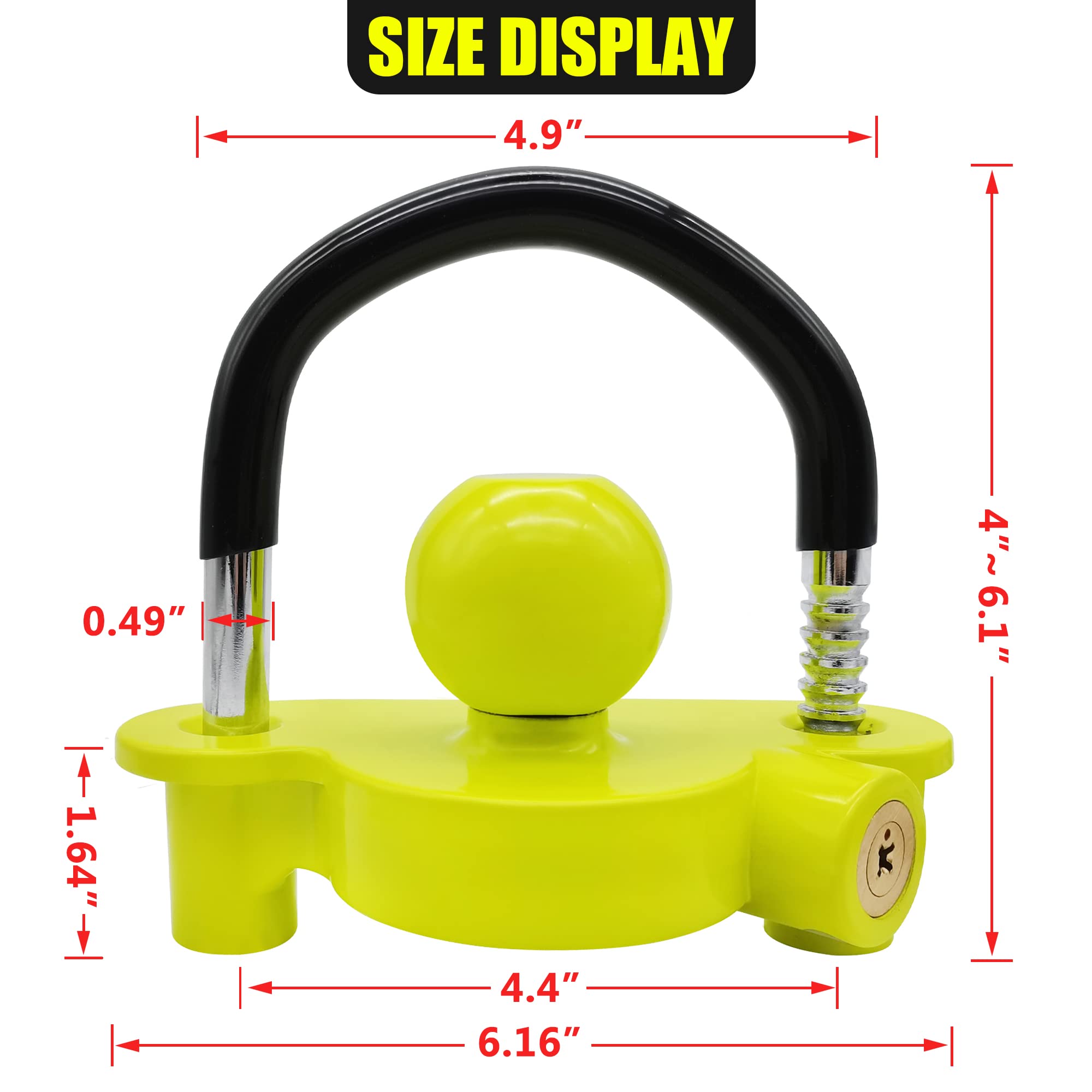 Snapklik.com : KAYCENTOP Universal Coupler Lock Trailer Locks Ball ...