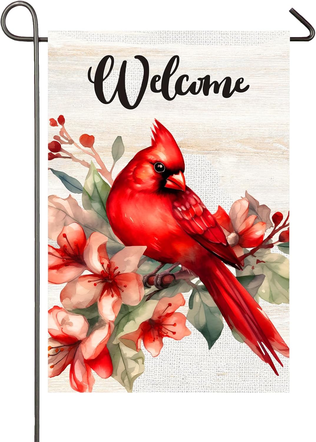 Amazon.com : Spring Welcome Cardinal Garden Flag 12x18 Double Sided ...