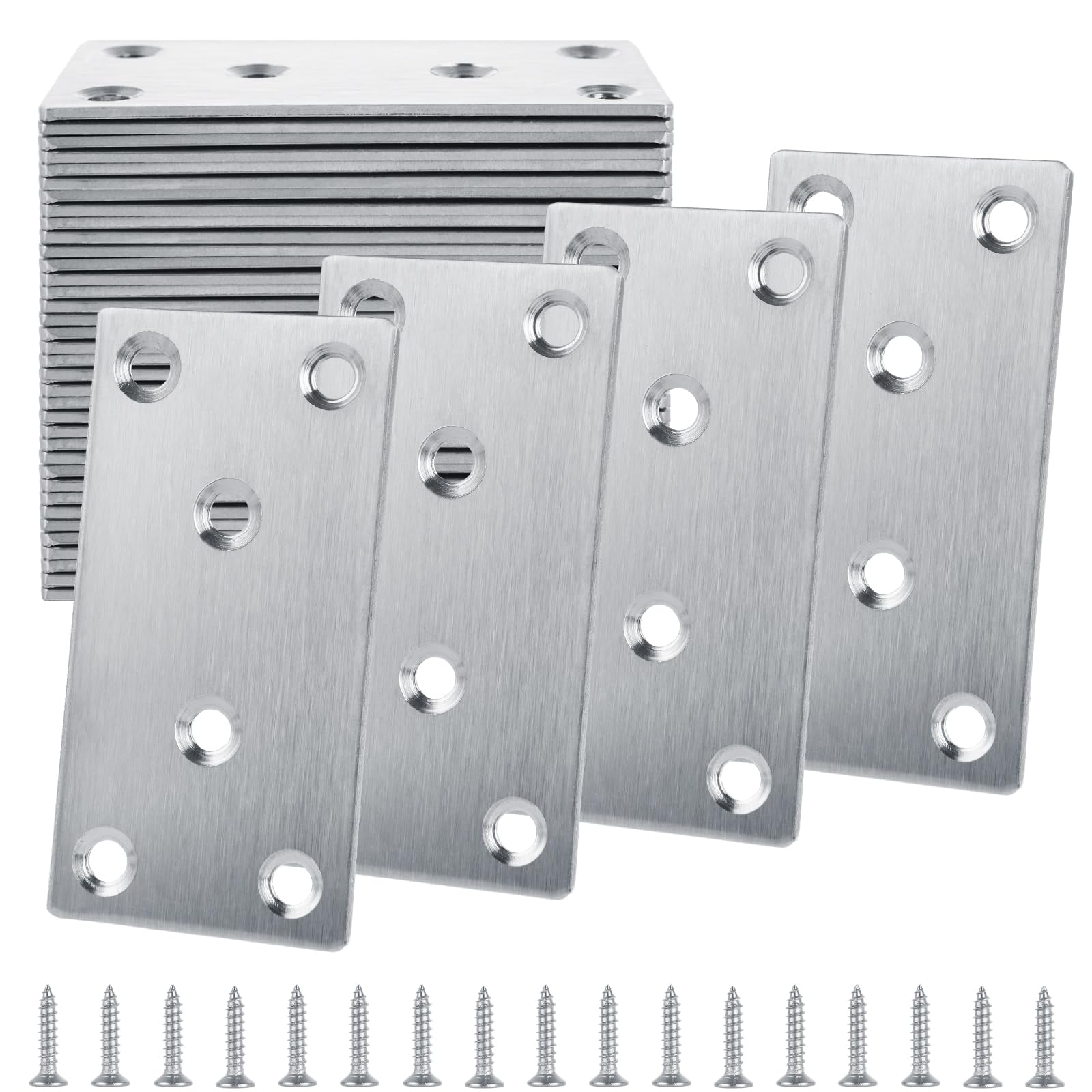 Amazon.com: AKOLAFE 40PCS Mending Plate 3-1/8'' Metal Plate with Holes ...
