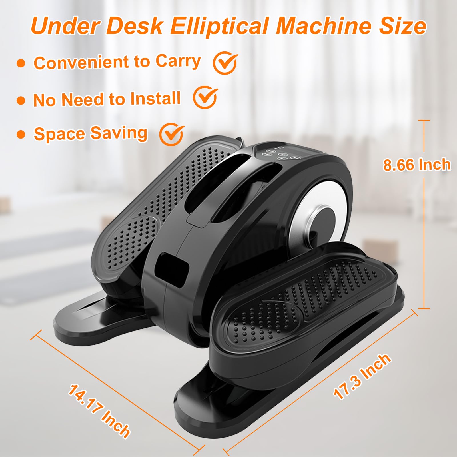 Snapklik.com : Ganggend Under Desk Elliptical Machine, Portable Ellipse ...