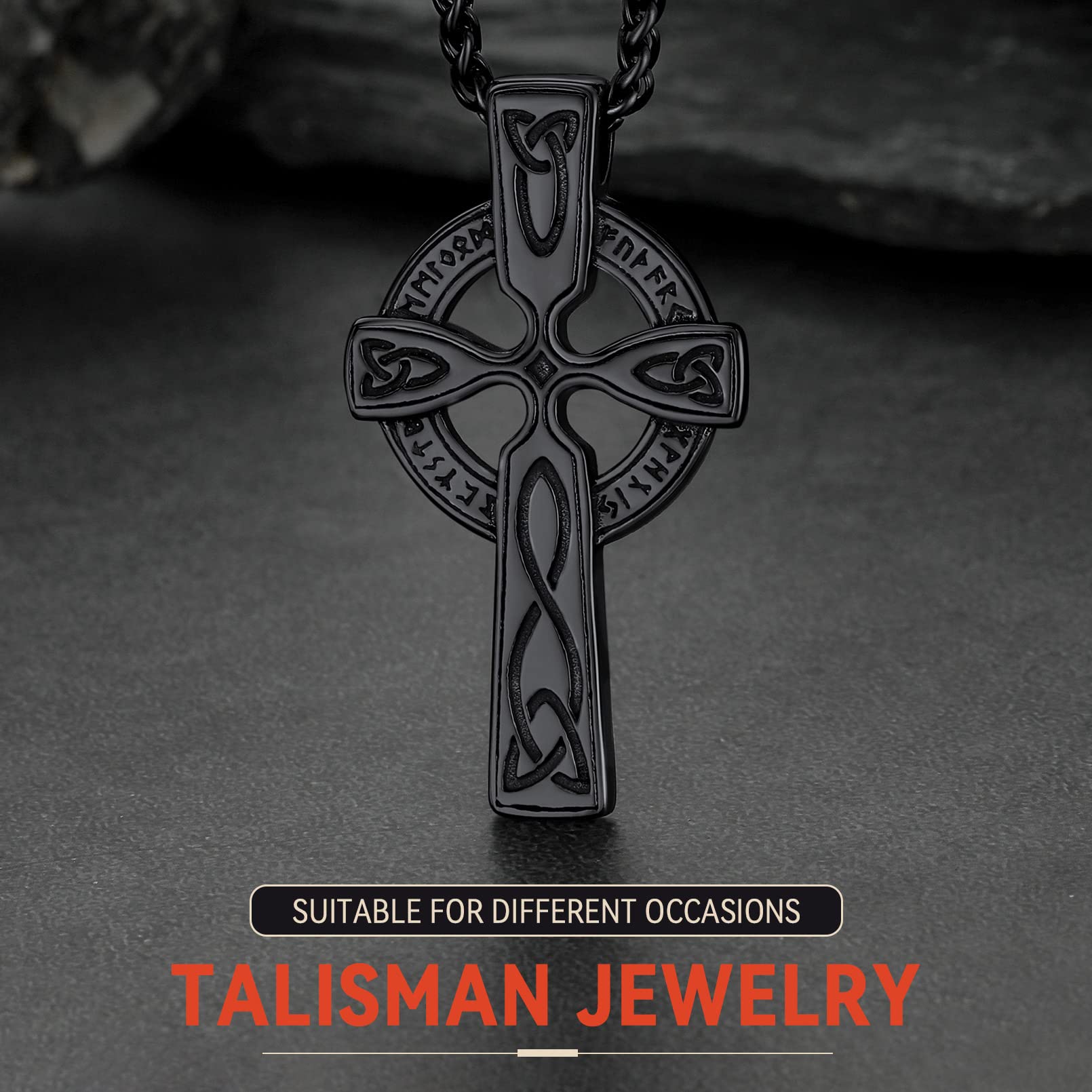Snapklik.com : Viking Cross Rune Pendant Necklace Vintage Celtic Knot ...