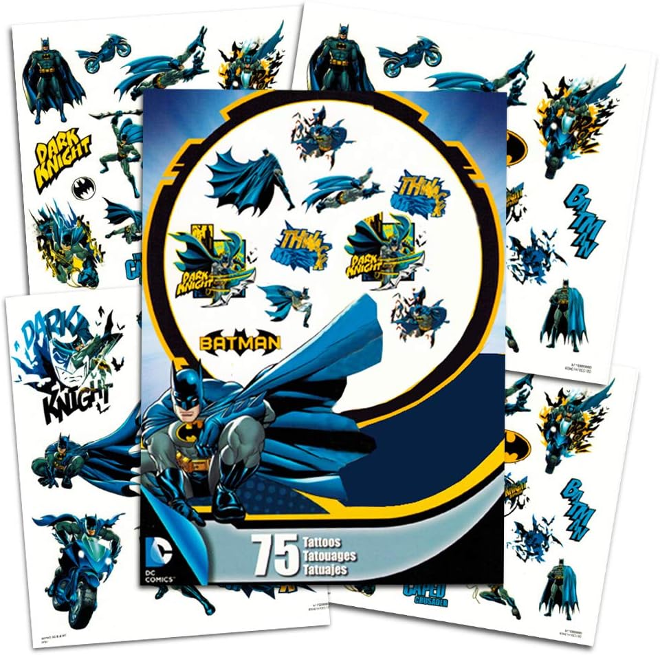 Amazon.com : Large DC Comics Logo Temporary Tattoos for Party Favors ...