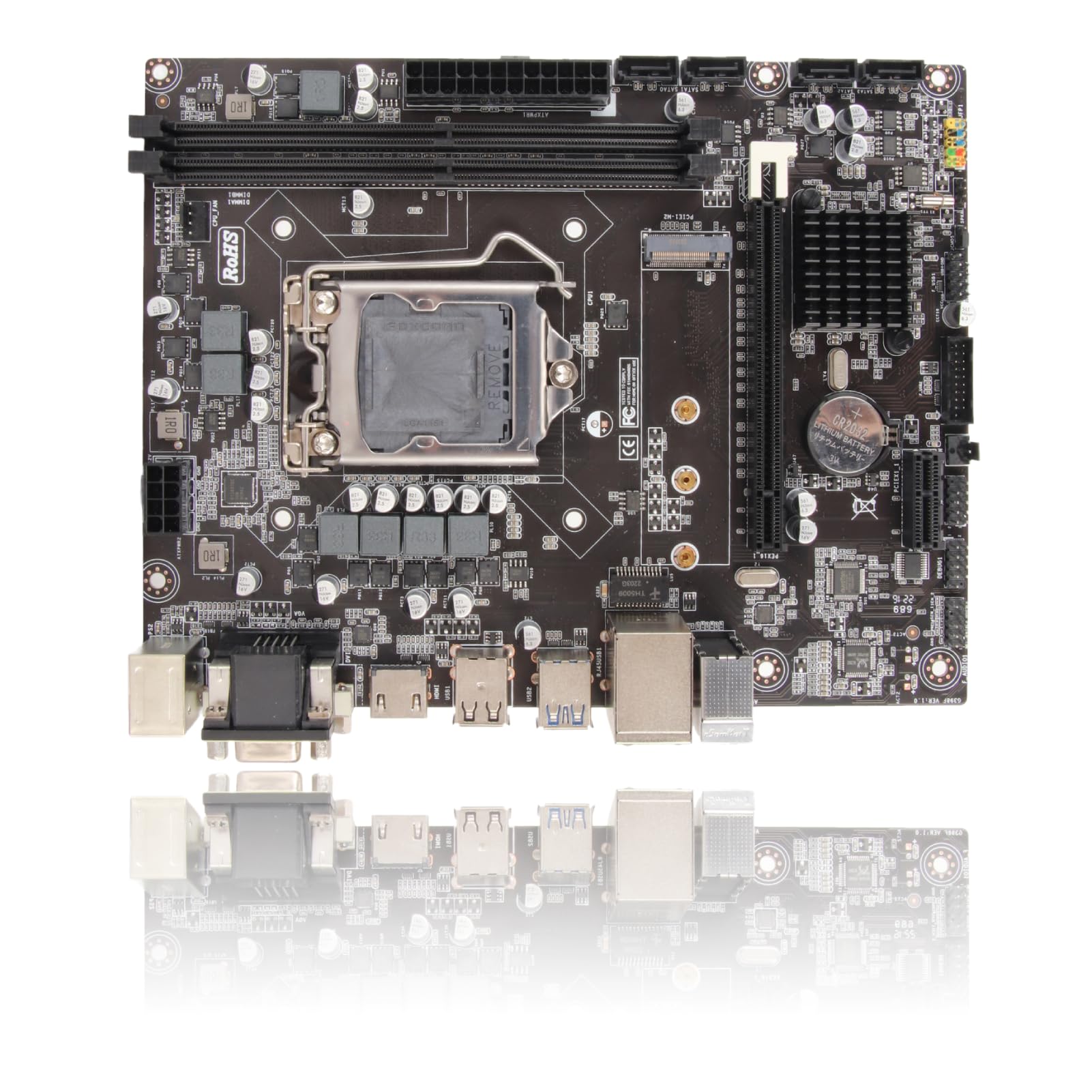H310 LGA 1151 Motherboard, Dual Channel DDR4 Memory Slot, 24 8pin Power ...