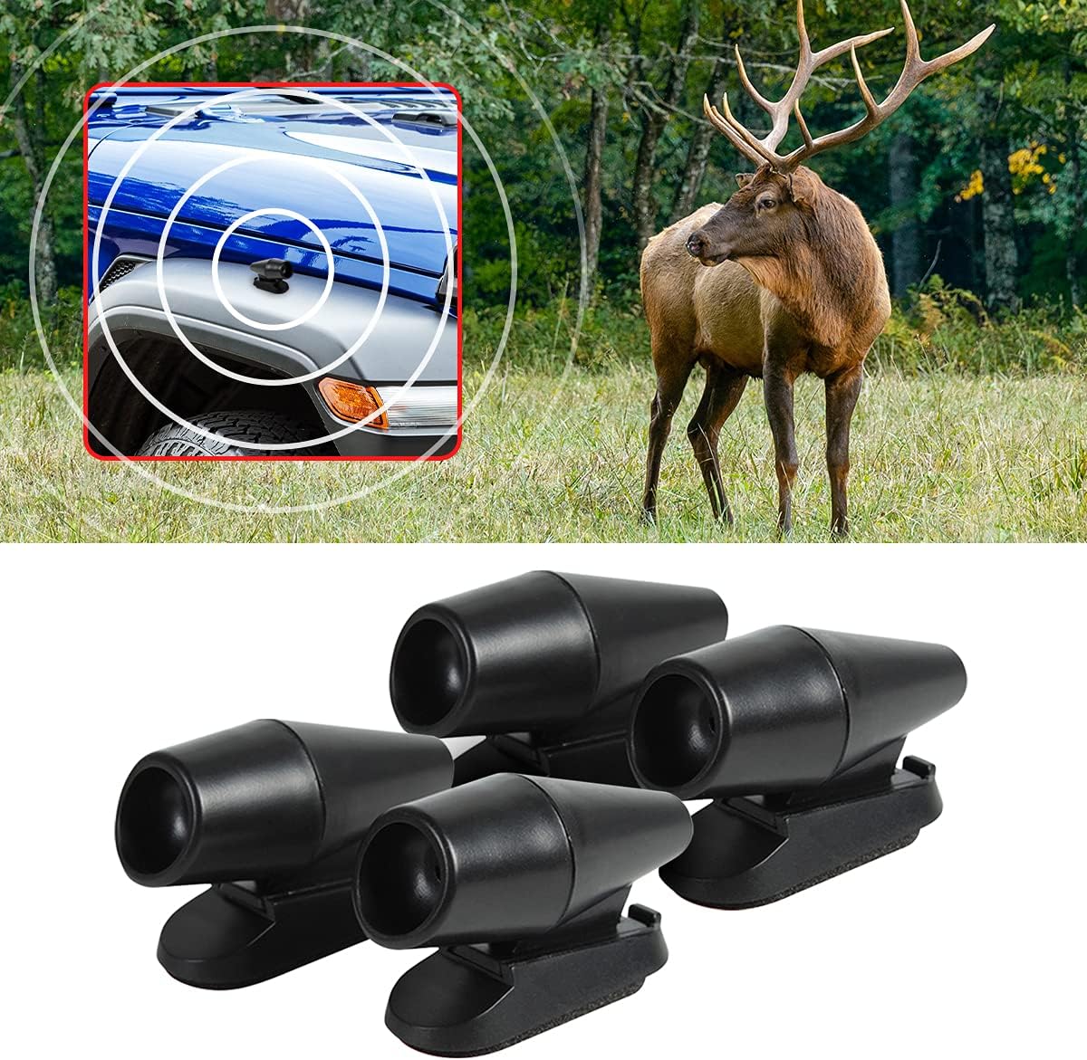 Amazon.com: Bell Automotive 22-1-01000-8 Black Deer Warning (2 ...