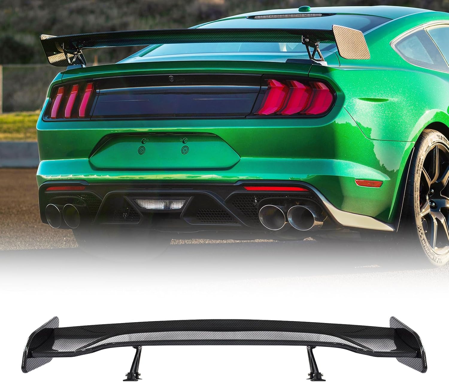 Spoiler For Car 3-Piece GT Style Wing - 47 Inch Gloss Black Universal ...