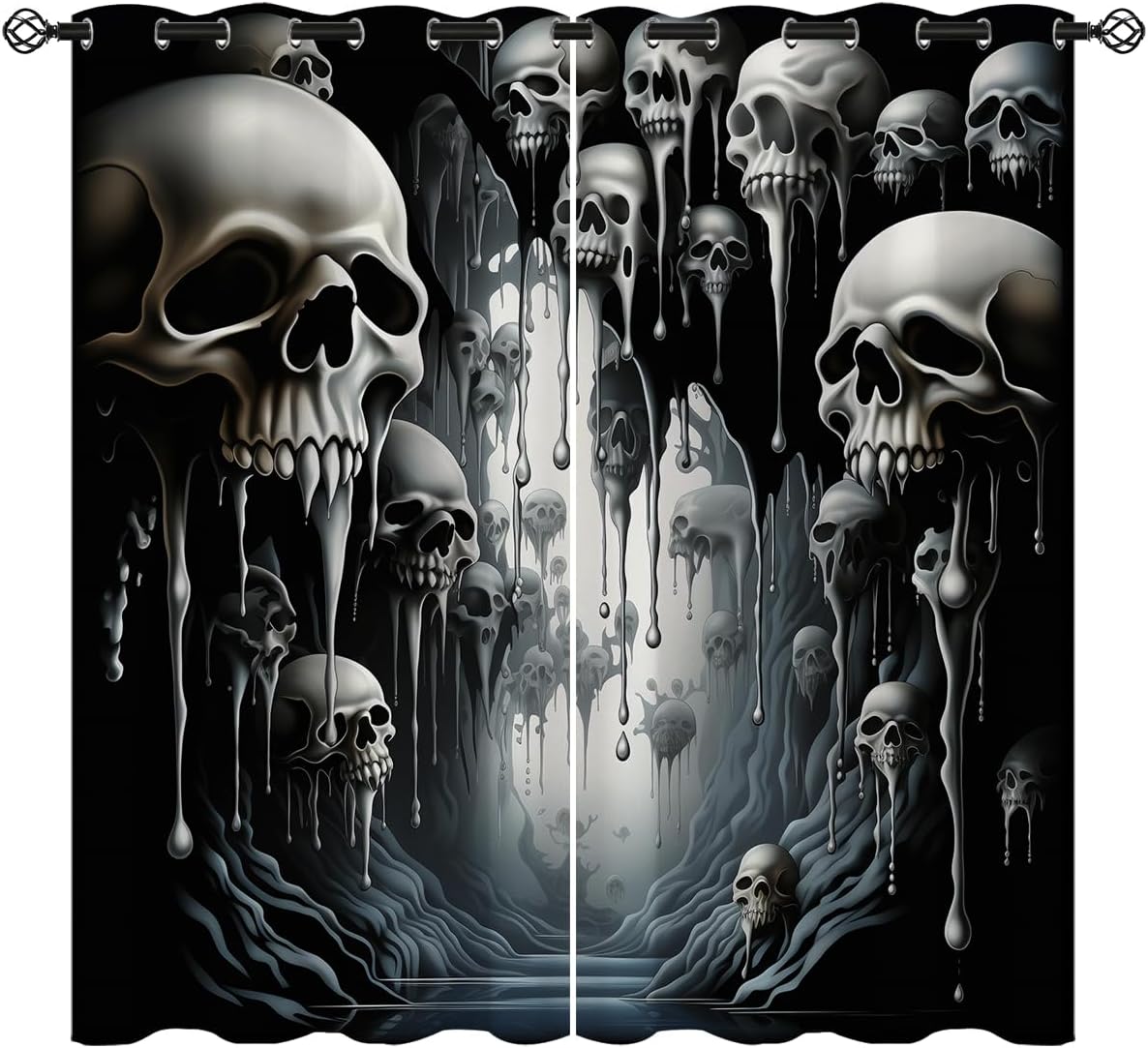 Amazon.com: ONINUO Horror Skull Blackout Curtains for Girls Boy Home ...