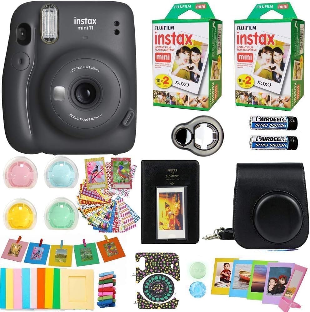 Amazon.com : Fujifilm Instax Mini 40 Instant Film Camera Black with ...