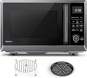 Amazon.com: TOSHIBA Air Fryer Combo 8-in-1 Countertop Microwave Oven ...
