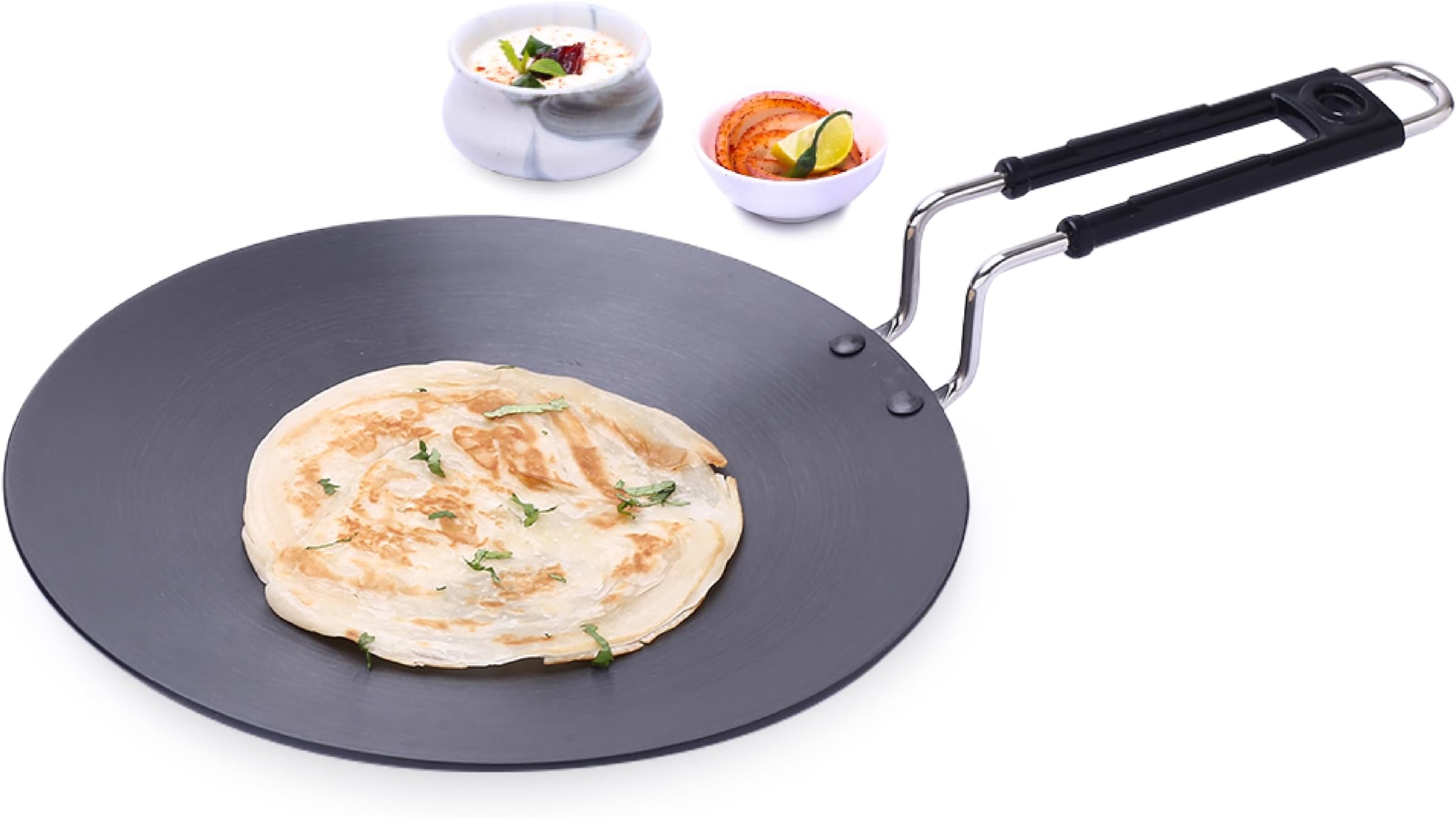 Buy Wonderchef Taurus Hard Anodized Roti Tawa | 25cm | Non-Reactive and ...