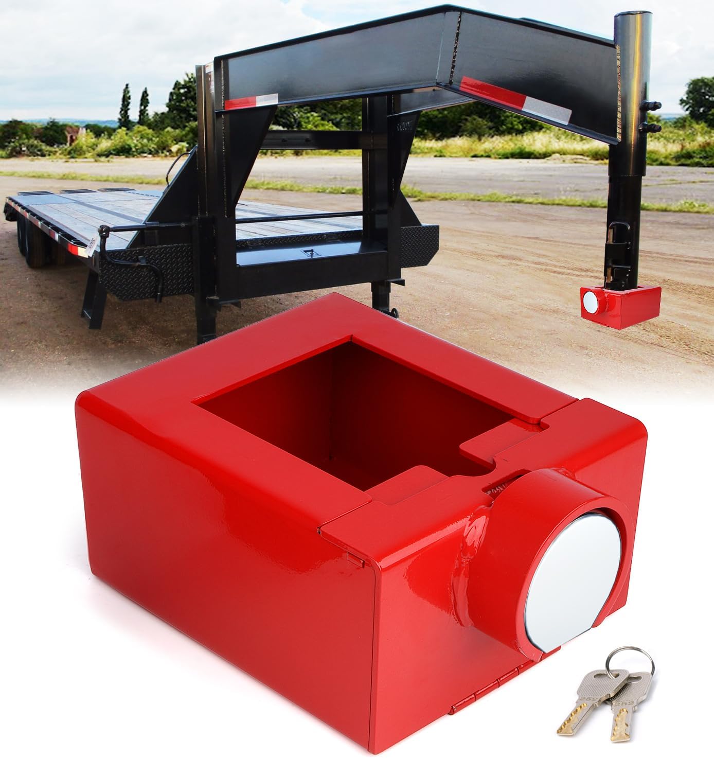 Amazon.com: Aupar Patent-Designed Gooseneck Trailer Lock Fit for Most 7 ...