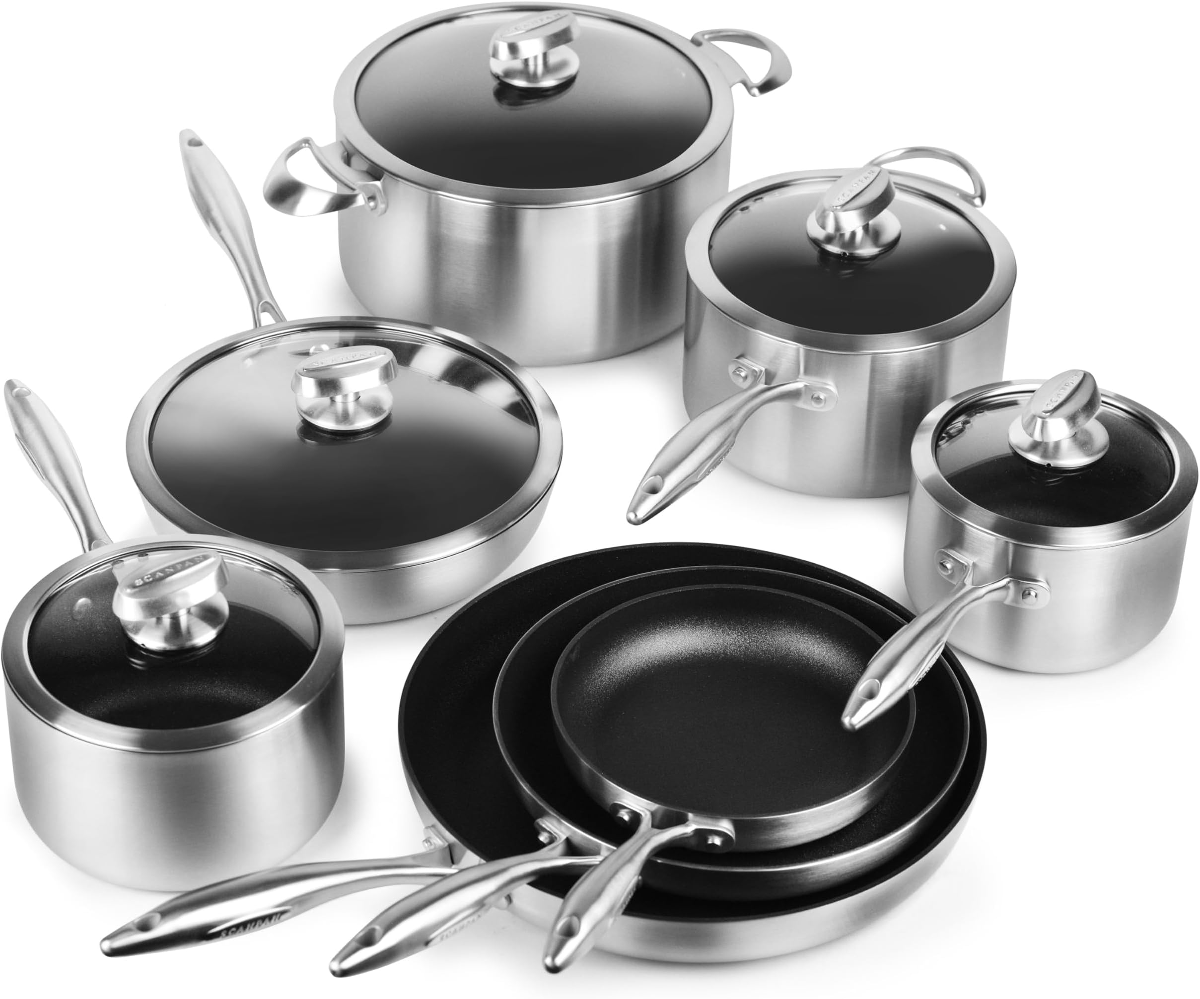 Amazon.com: Scanpan CX+ 13 Piece Cookware Set with Stratanium Plus ...