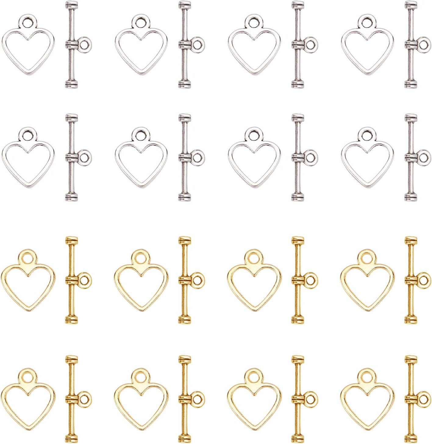 Amazon.com: Inbagi 560 Pcs Silver Toggle Clasps for Jewelry Making ...