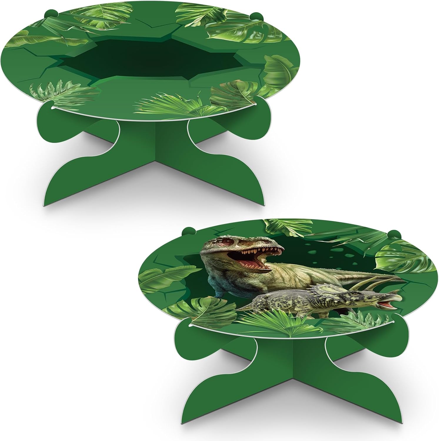 Amazon.com | Dianelhall 2 Pcs 12 Inch Dinosaur Cake Stand Party ...