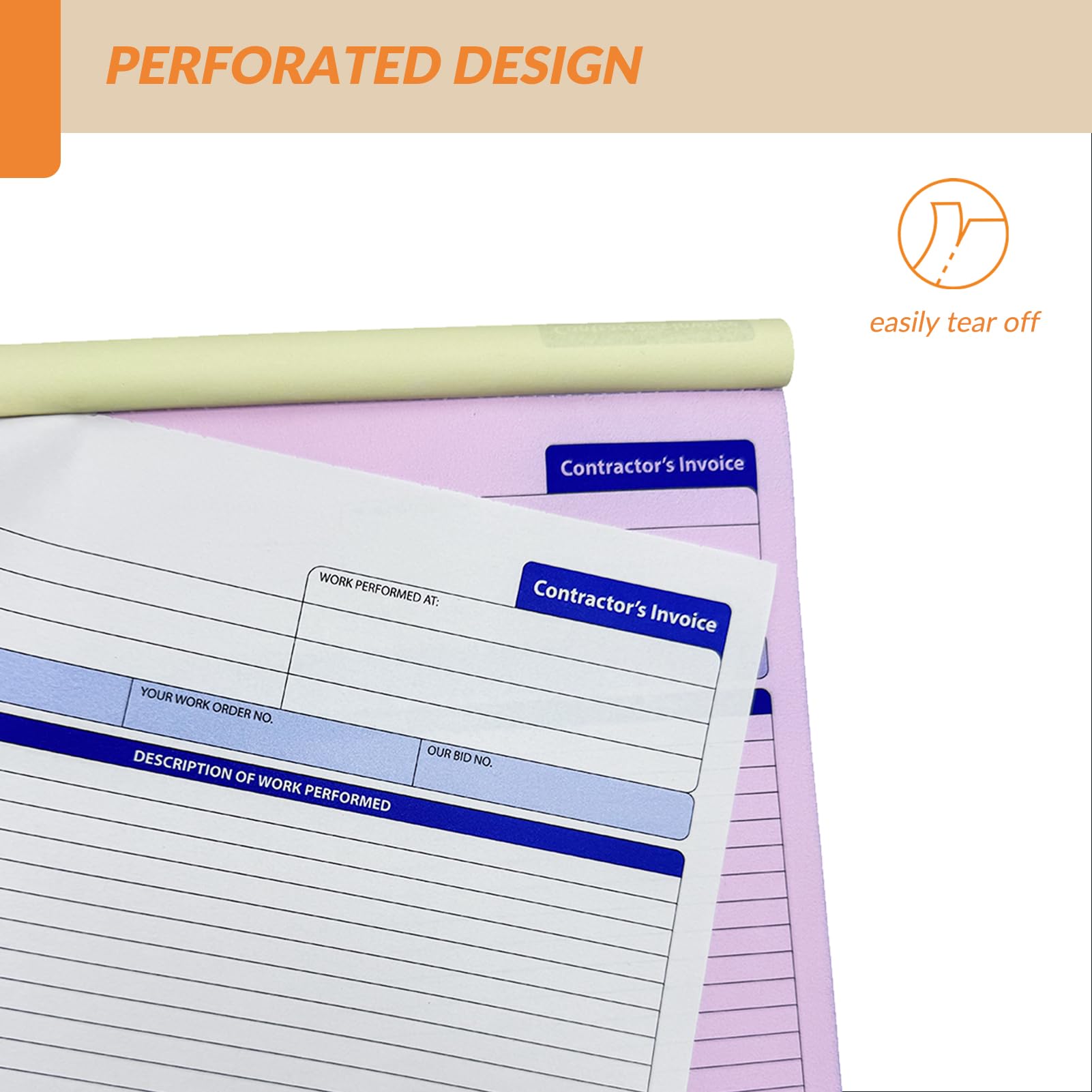 Invoice Receipt Book Aazon.co : Contractor Invoice Book,3 Part ...