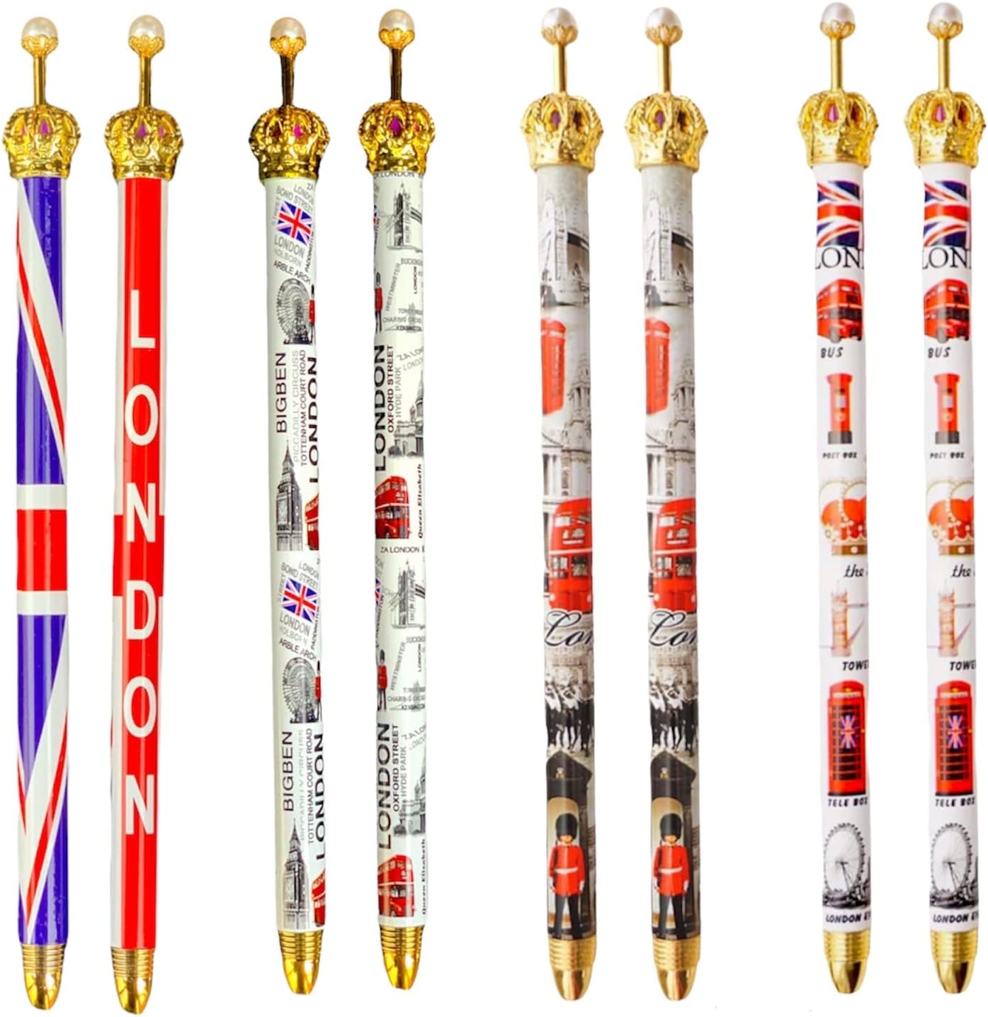 12 London souvenirs pens British union jack pen London scene office ...