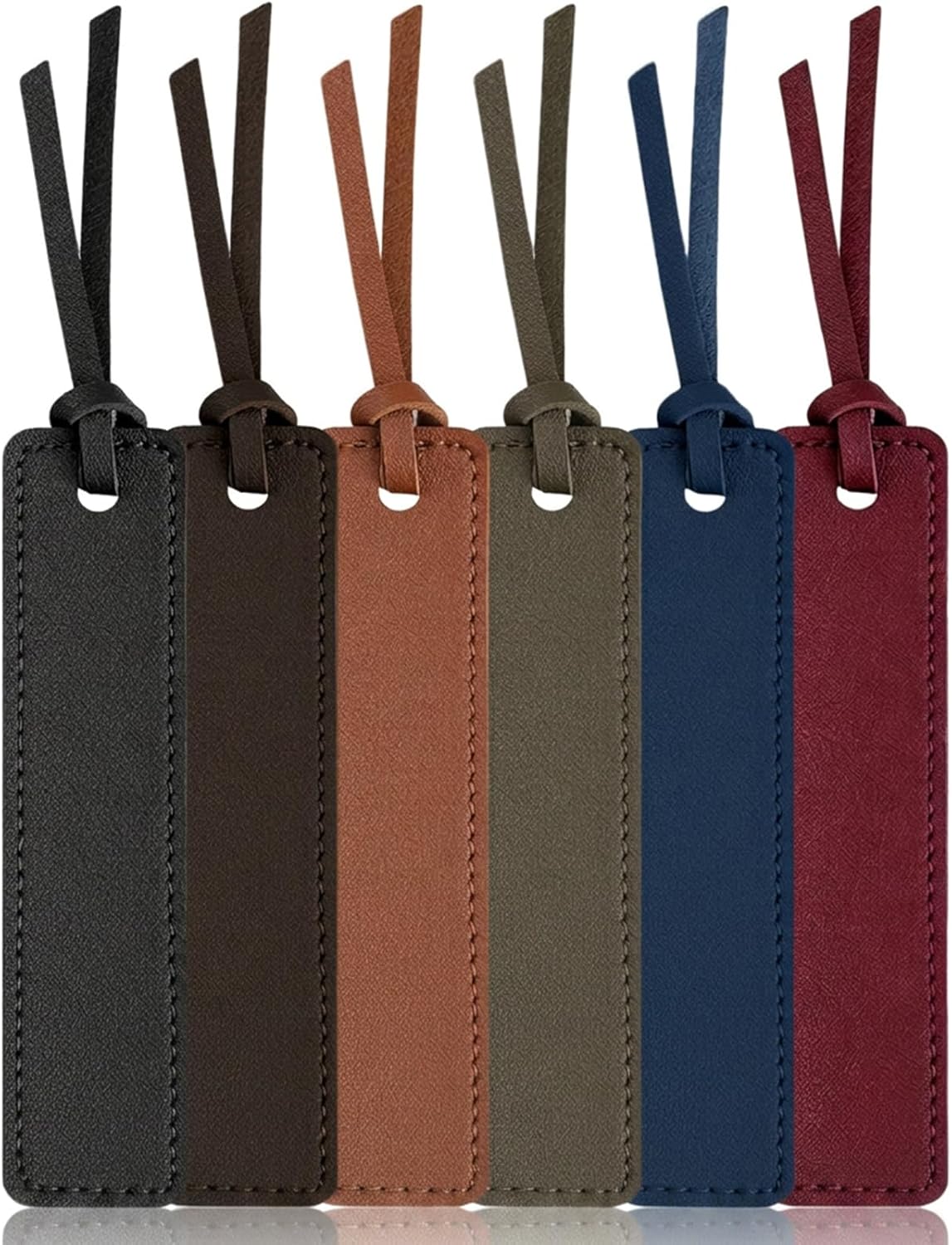 Amazon.com : Leezmark 6 Pcs Leather Bookmarks, Classic Style Bookmark ...