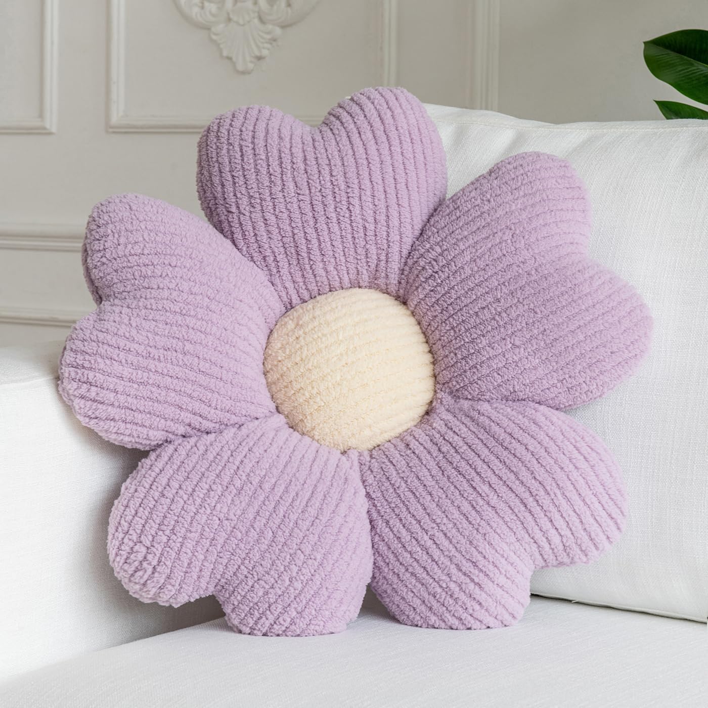 Amazon.com: Sioloc Flower Pillow, Flower Shaped Throw Pillow, 25.6 ...
