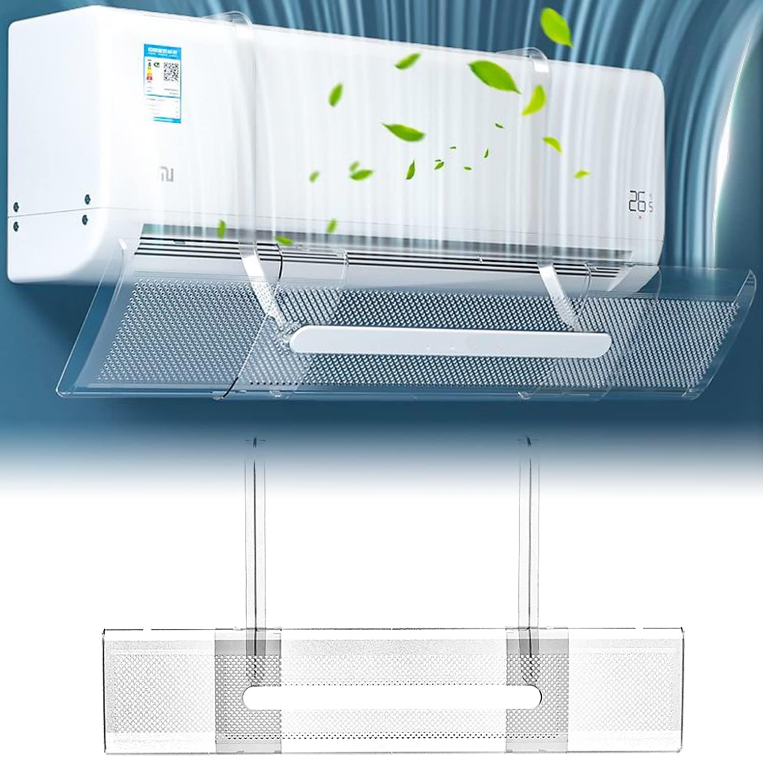 Transparent Air Conditioner Deflector Central AC Air Flow Deflector ...