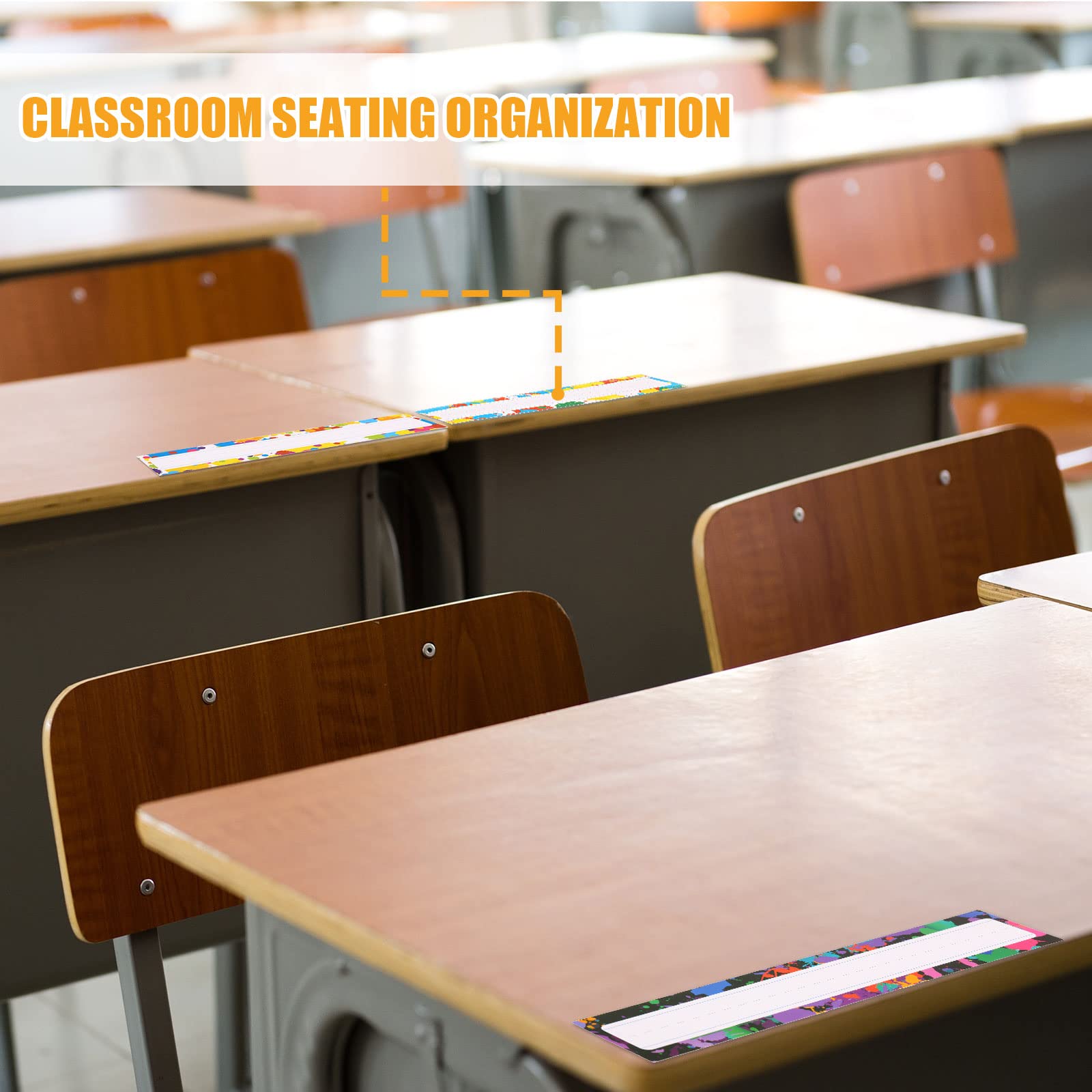 Snapklik.com : 72 Pcs Classroom Desk Name Plate Tags Colorful ...