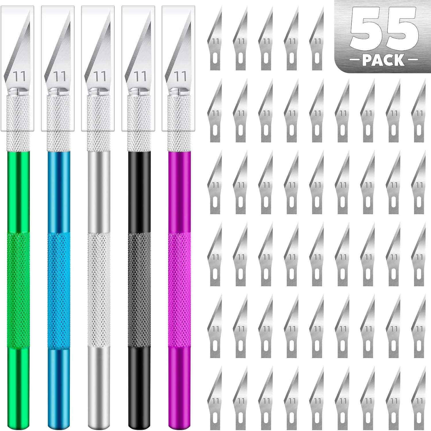 Amazon.com: TIFICAL 55 PCS Exacto Knife Set, 5 Piece Craft Knife and 50 ...