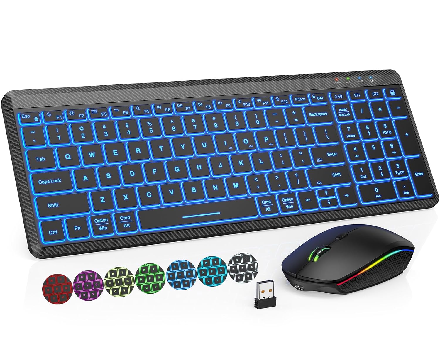 Amazon.in: Buy SABLUTE Wireless Keyboard and Mouse Bluetooth, Slim ...