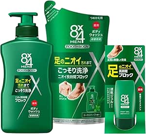 Amazon | 8x4メン エイトフォーメン 薬用ボディウォッシュ 本体400ml＋詰め替え用300ml＋フットジェル 直塗ジェルタイプ 30g セット エイトフォー メンズ 足 ...