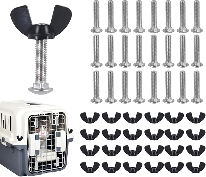 Amazon.com: YeeBeny 24 pet Carrier Fasteners Set, Dog Kennel ...
