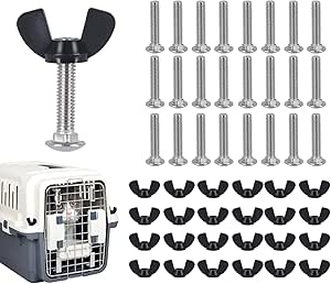 YeeBeny 24 pet Carrier Fasteners Set, Dog Kennel Replacement Screws and ...