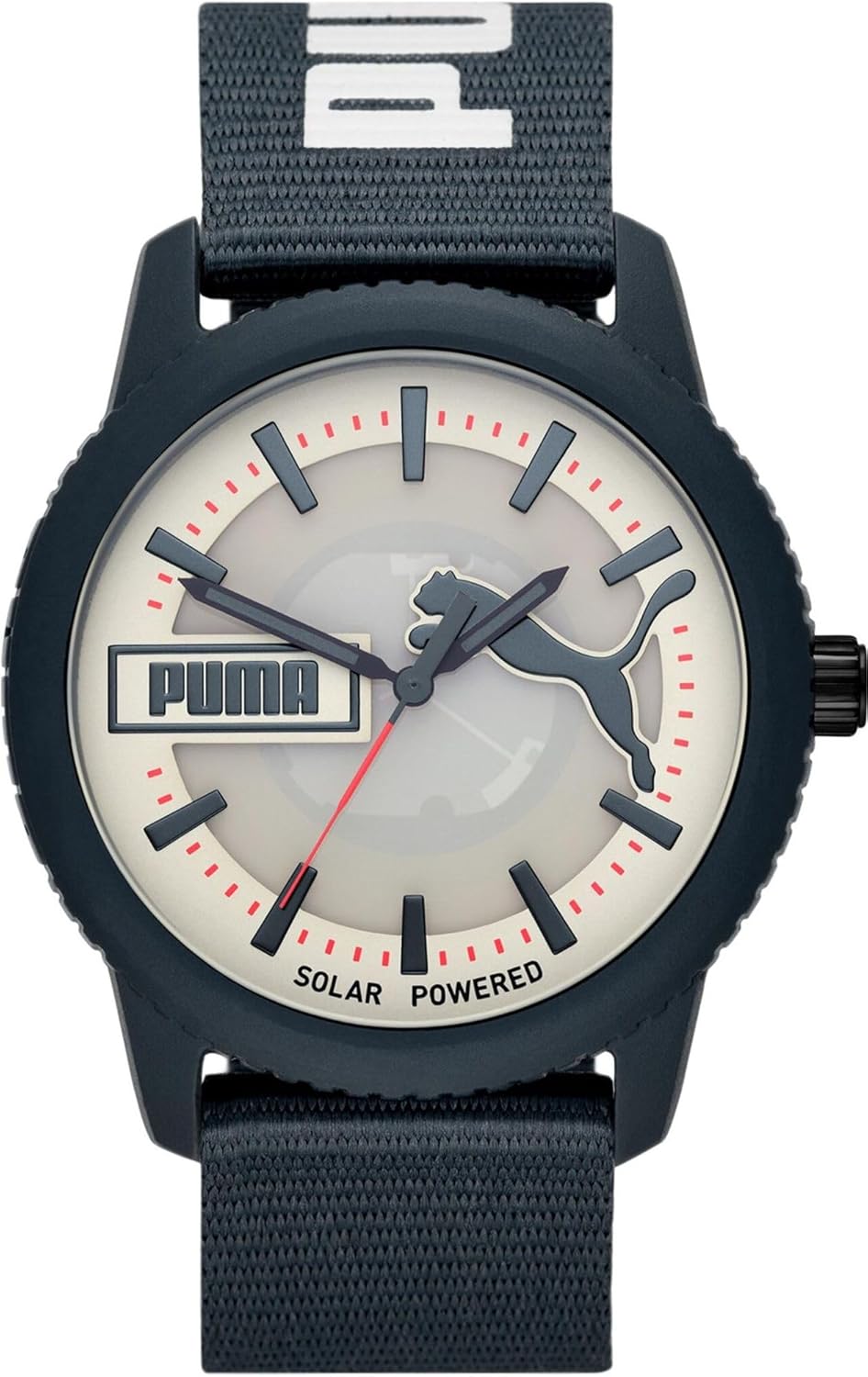 Amazon.com: PUMA Watch for Men Ultrafresh, Solar Movement, 48 mm Gray ...