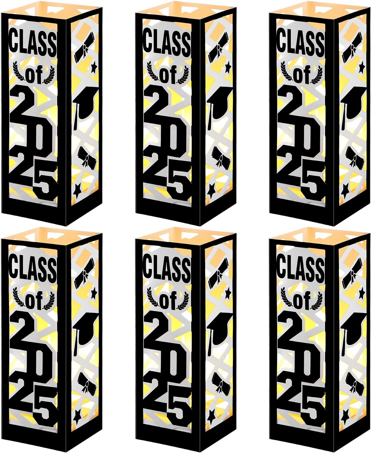 Amazon.com: Tellingyou 6 Pcs Graduation Table Centerpieces Boxes Class ...