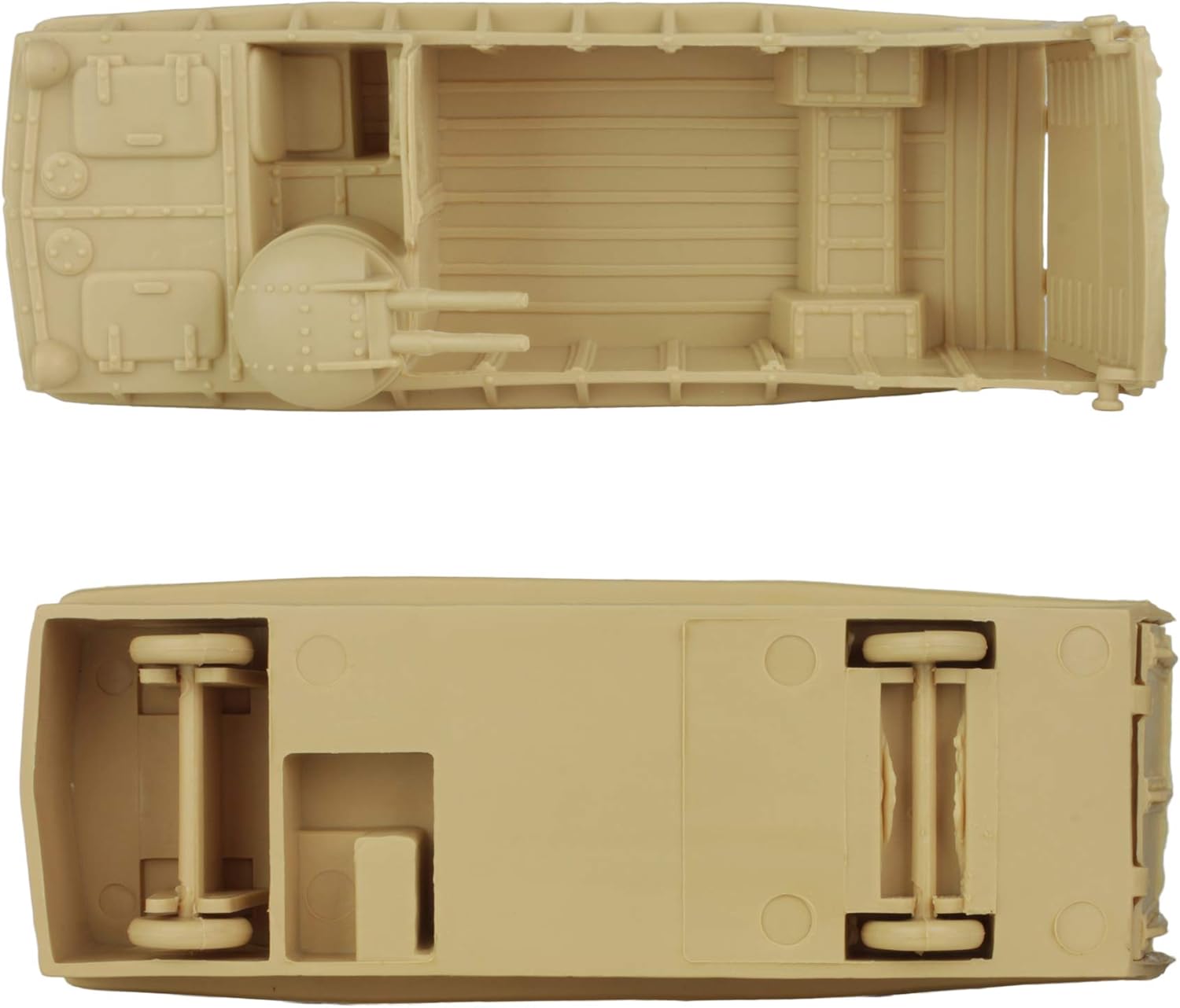 Classic Marx Landing Craft – 4pc Tan vs. OD Green Plastic Army Men Vehicles