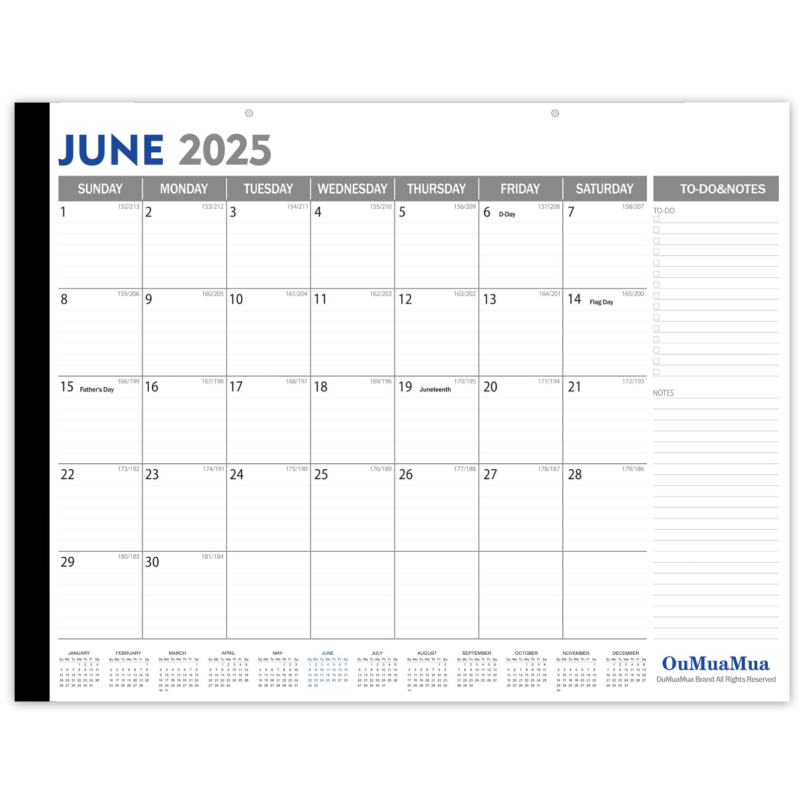 Large Monthly Wall Calendar Qiweii Desk Calendar 2026 , Wall Calendar ...