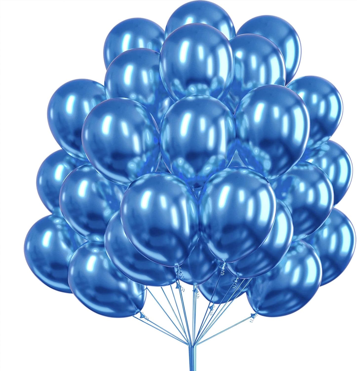 Amazon.com: Globos metálicos azules PartyWoo, 50 de 12 pulgadas en color azul metálico, globos ...