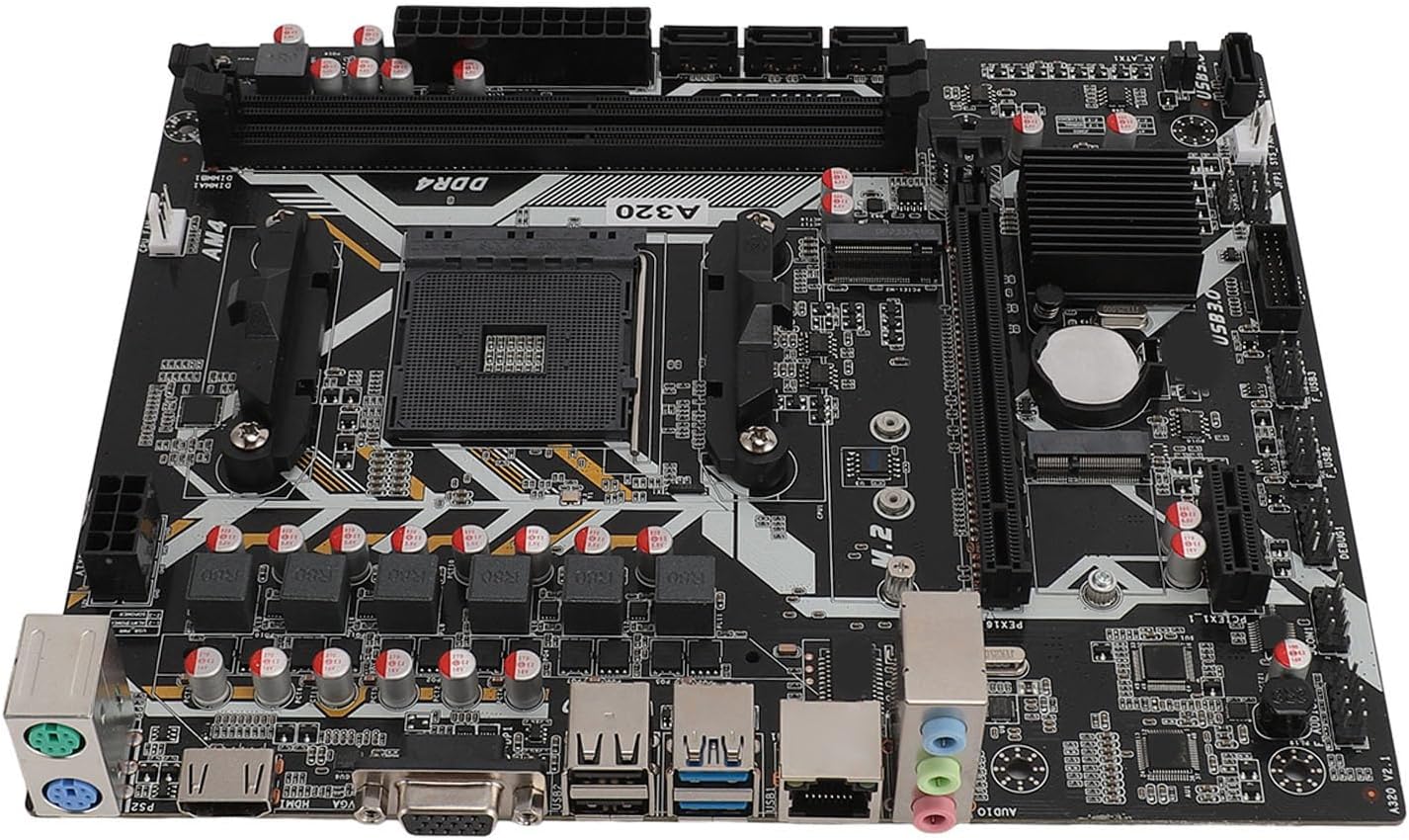 Amazon.com: Desktop Computer Motherboard, AM4 ATX M.2 DDR4 Memory, PCI ...
