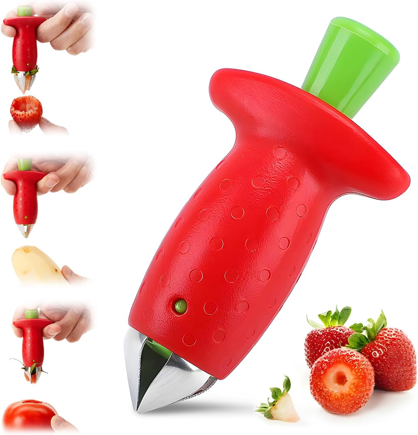 Amazon.com: Strawberry Slicer/Cutter/Corer, Strawberry Huller Fruit ...