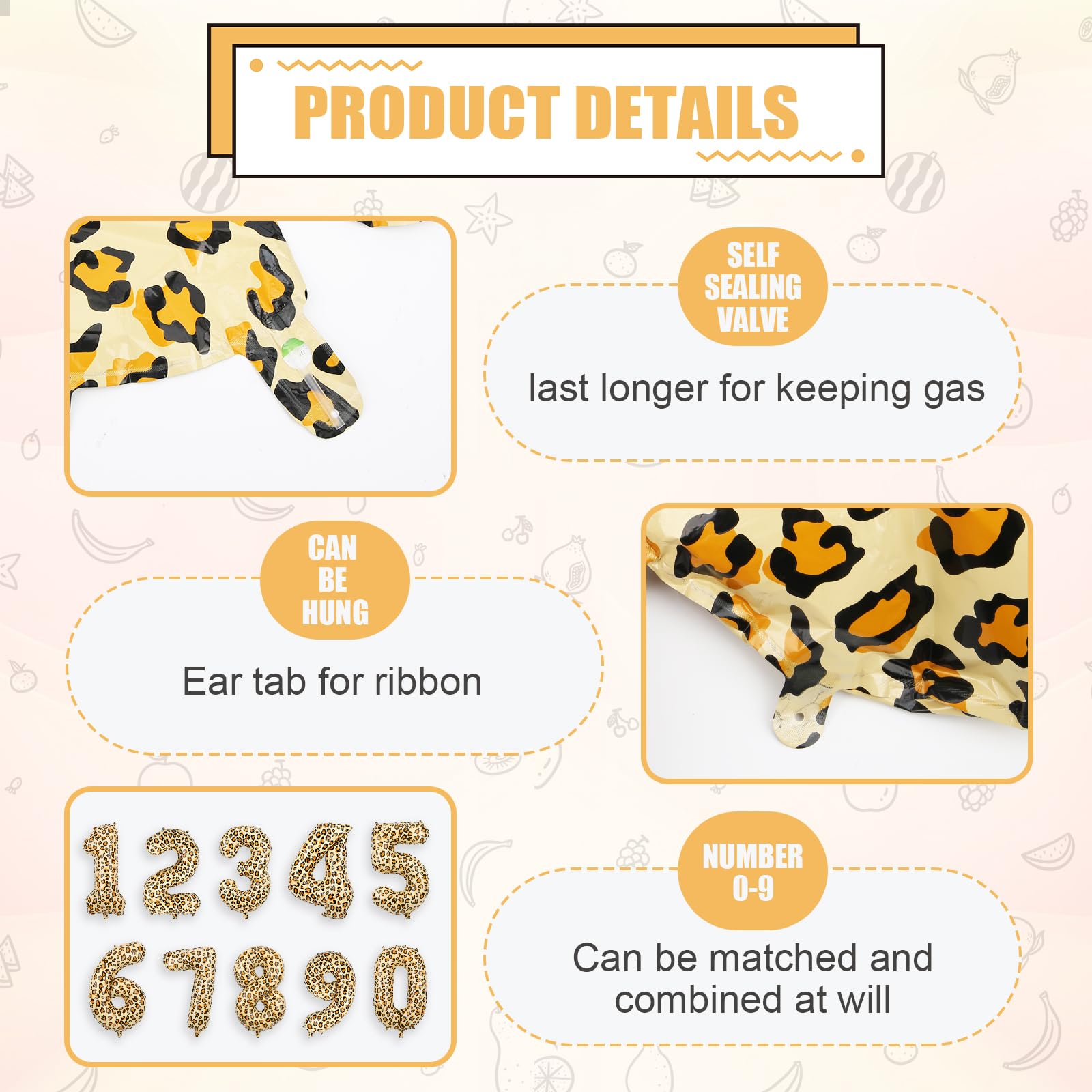 Snapklik.com : Leopard Print Balloons, 32 Inch Leopard Balloons For ...