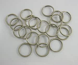 Amazon.com : 20 pcs. Antique Brass Split Key Rings Key Chains Connector ...