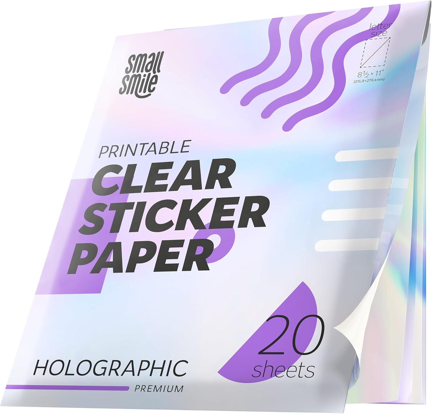 Amazon.com : Clear Holographic Sticker Paper for Inkjet Printer and ...