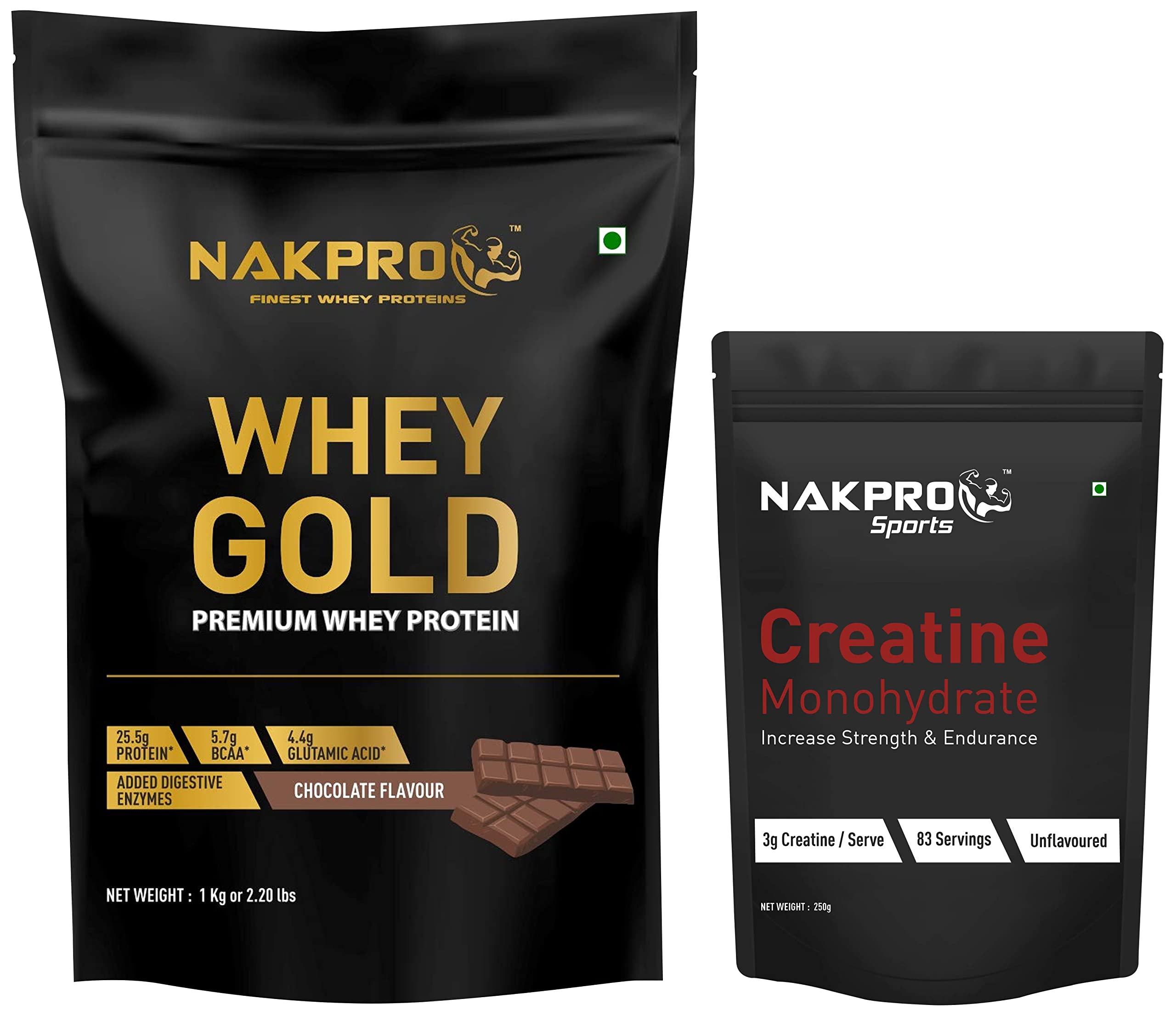 Buy NAKPRO GOLD 100% Whey Protein Concentrate|24.76g Protein, 5.42g ...