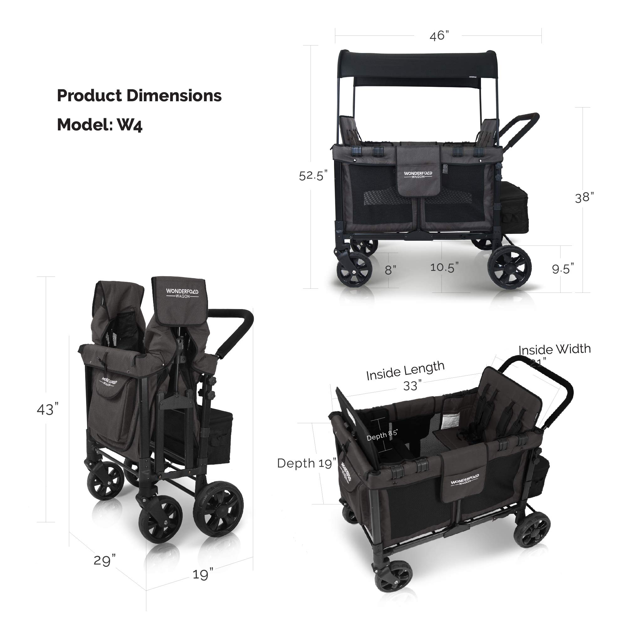 $58/mo - Finance WONDERFOLD W4 4 Seater Multi-Function Quad Stroller ...