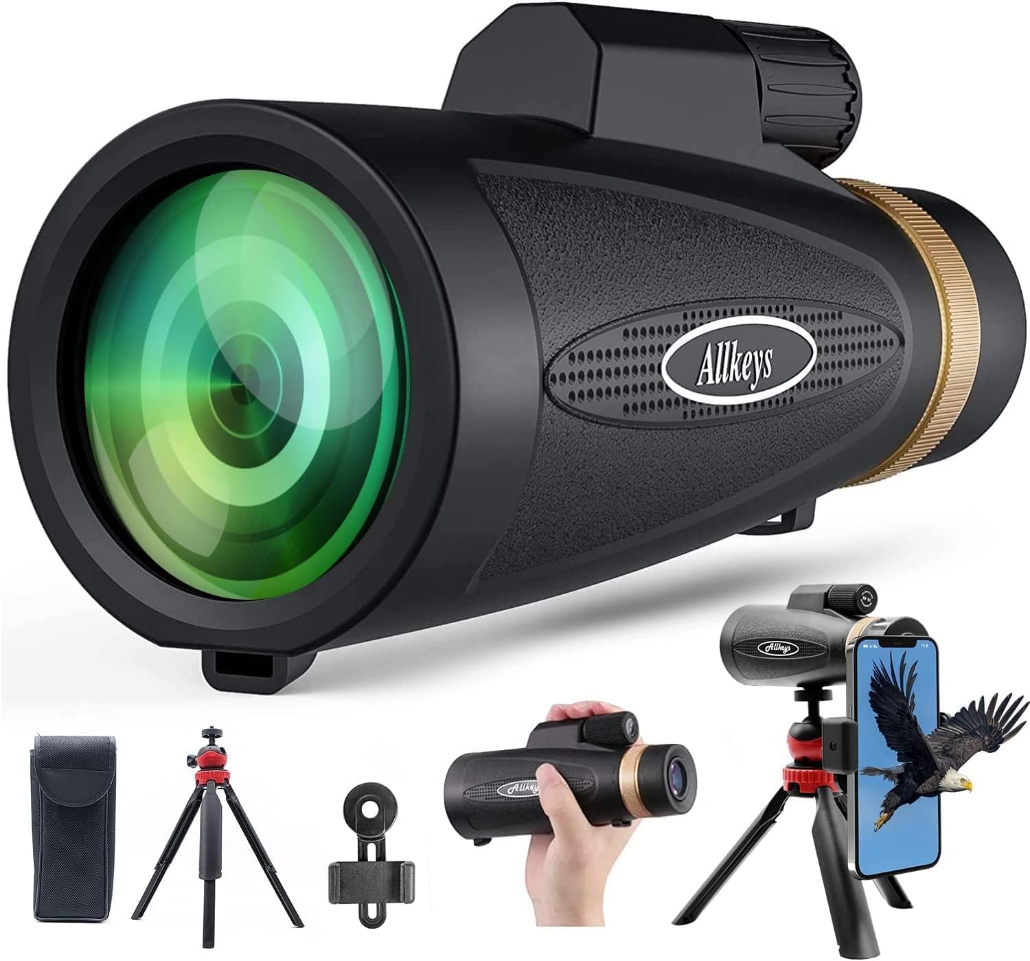 Amazon.com : Allkeys HD Monocular Telescope, 16x55 High Power Monocular ...