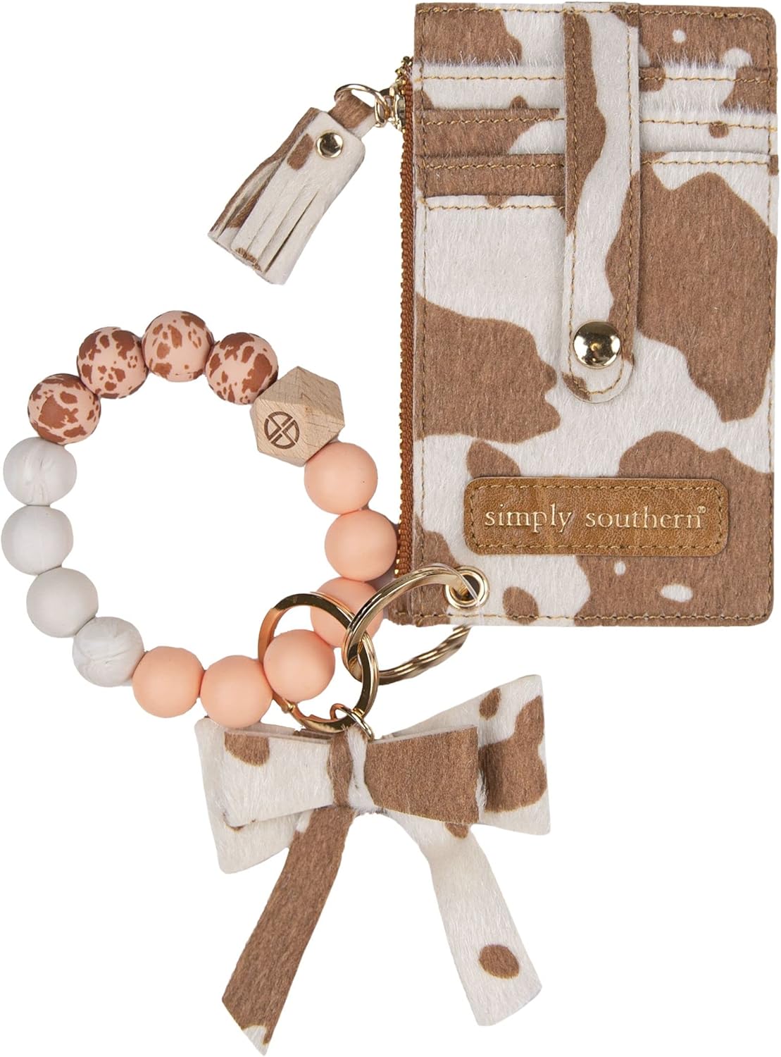 Amazon.com: Simply Southern Cow Print Beaded Bangle Wallet : Clothing ...