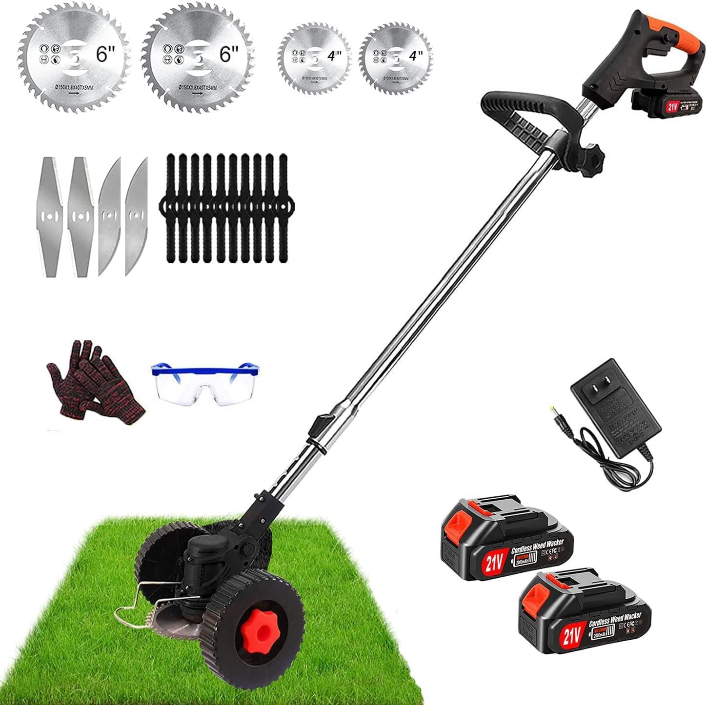 Amazon.com: Cordless Weed Wacker Battery Powered Weed Eater Electric 3 ...