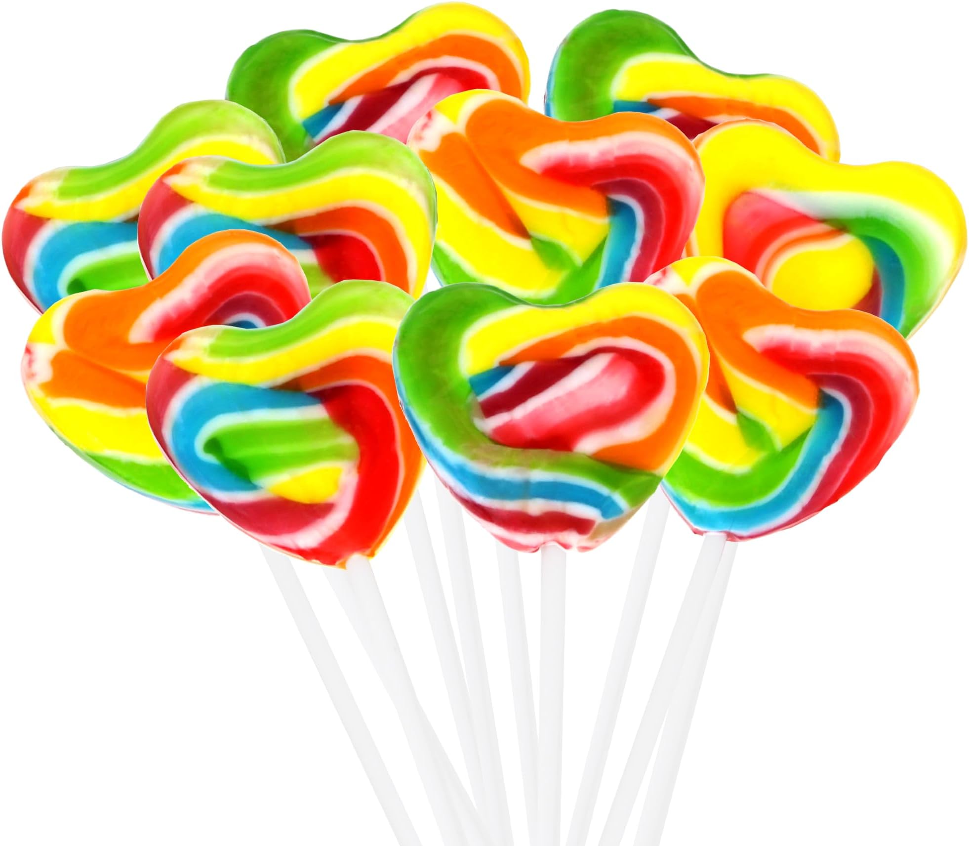 Amazon.com : Snacktery Heart Lollipops - 24 Heart-Shaped Valentines ...