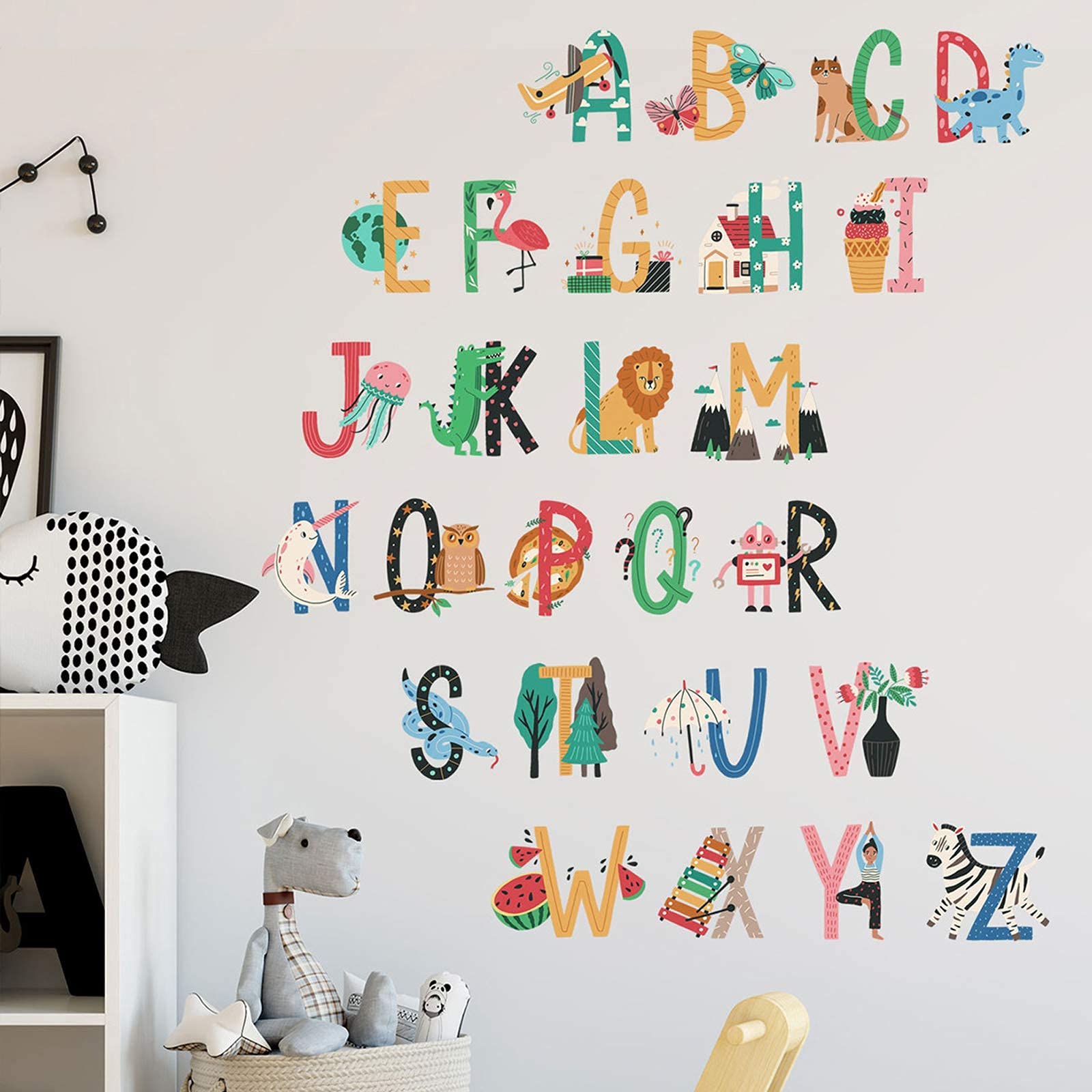 Alphabet Wall Stickers Peel And Stick at Denise Reyes blog